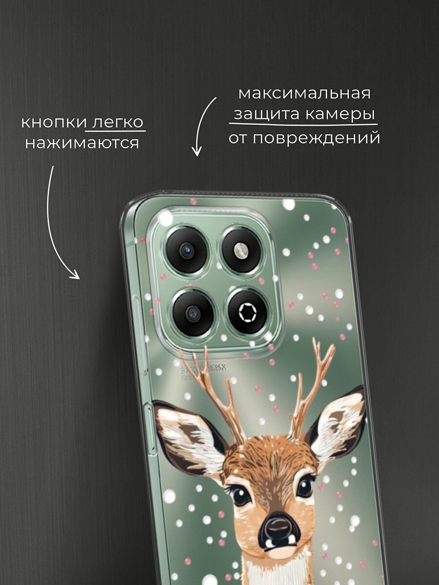 Чехол на Honor X6b / Хонор X6b с принтом "Гордый олень 3" — фото 1