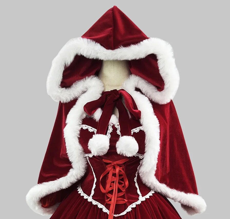 Косплей костюм Лолита Zhomecos красный полиэстер М, Cape