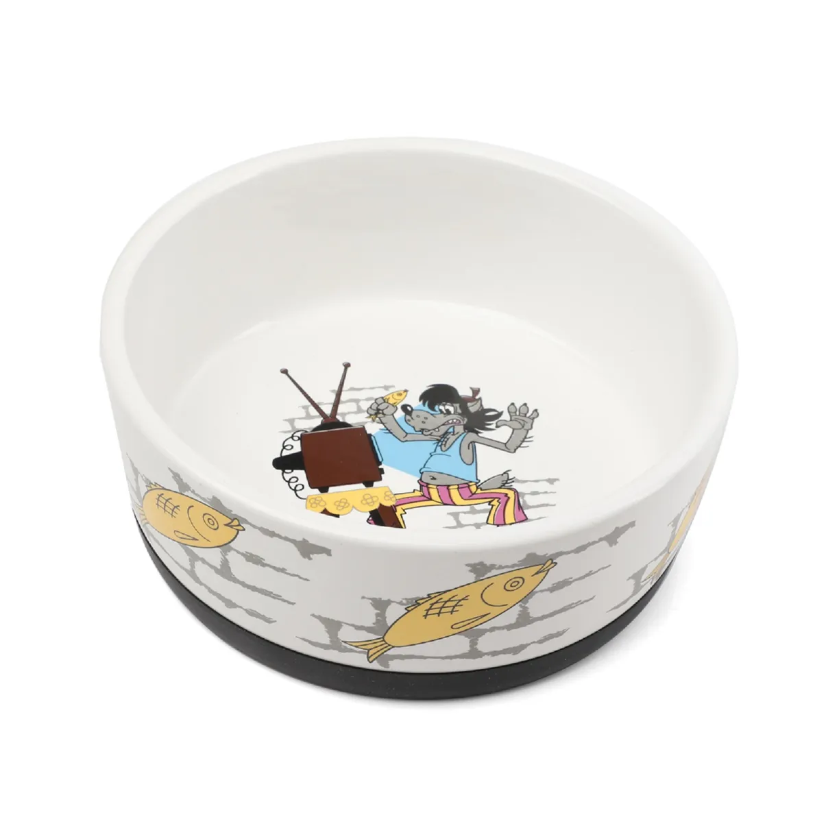 Миска для животных Triol союзмультфильм "Волк", керамическая на резинке , 0.45л