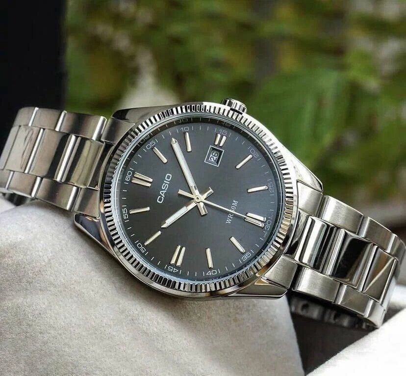 Наручные часы CASIO, серебристый/черный — фото 1