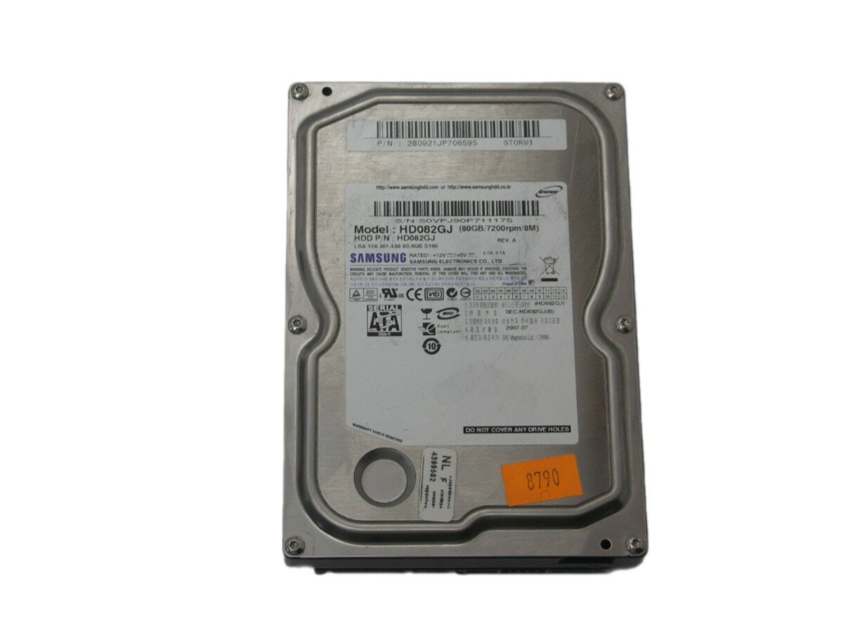 Жесткий диск 3,5" 80 Gb Samsung HD082GJ 7200 rpm SATA