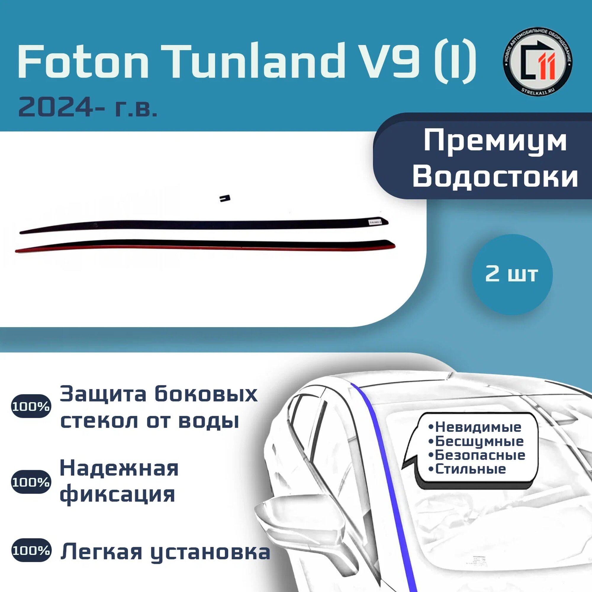 FOTON TUNLAND V9 2024- (I) - Премиум водостоки лобового стекла