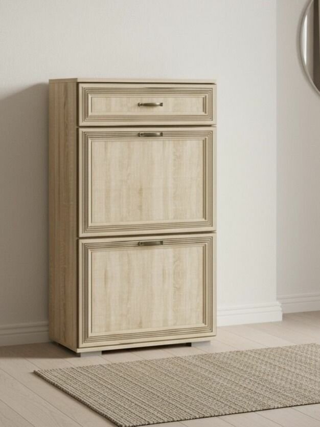 Обувница ARNIKA "Локи", ЛДСП, с ящиками и полками, дуб сонома