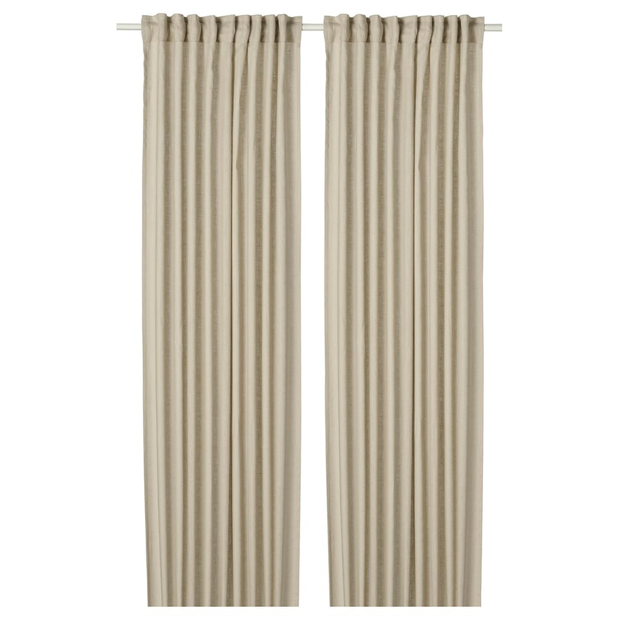 Штора IKEA DYTAG, 2 шт, цвет бежевый, размер 145х300 см, 806.078.20_IKEA