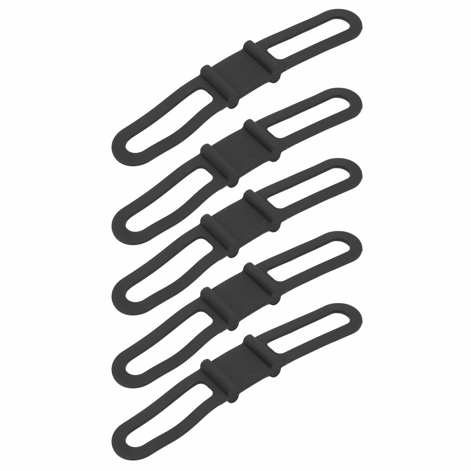 DUUTI 5 шт, силиконовый ремешок для велосипеда, велосипедный фонарик, держатель на руль, многофункциональные велосипедные ремни для езды, черный