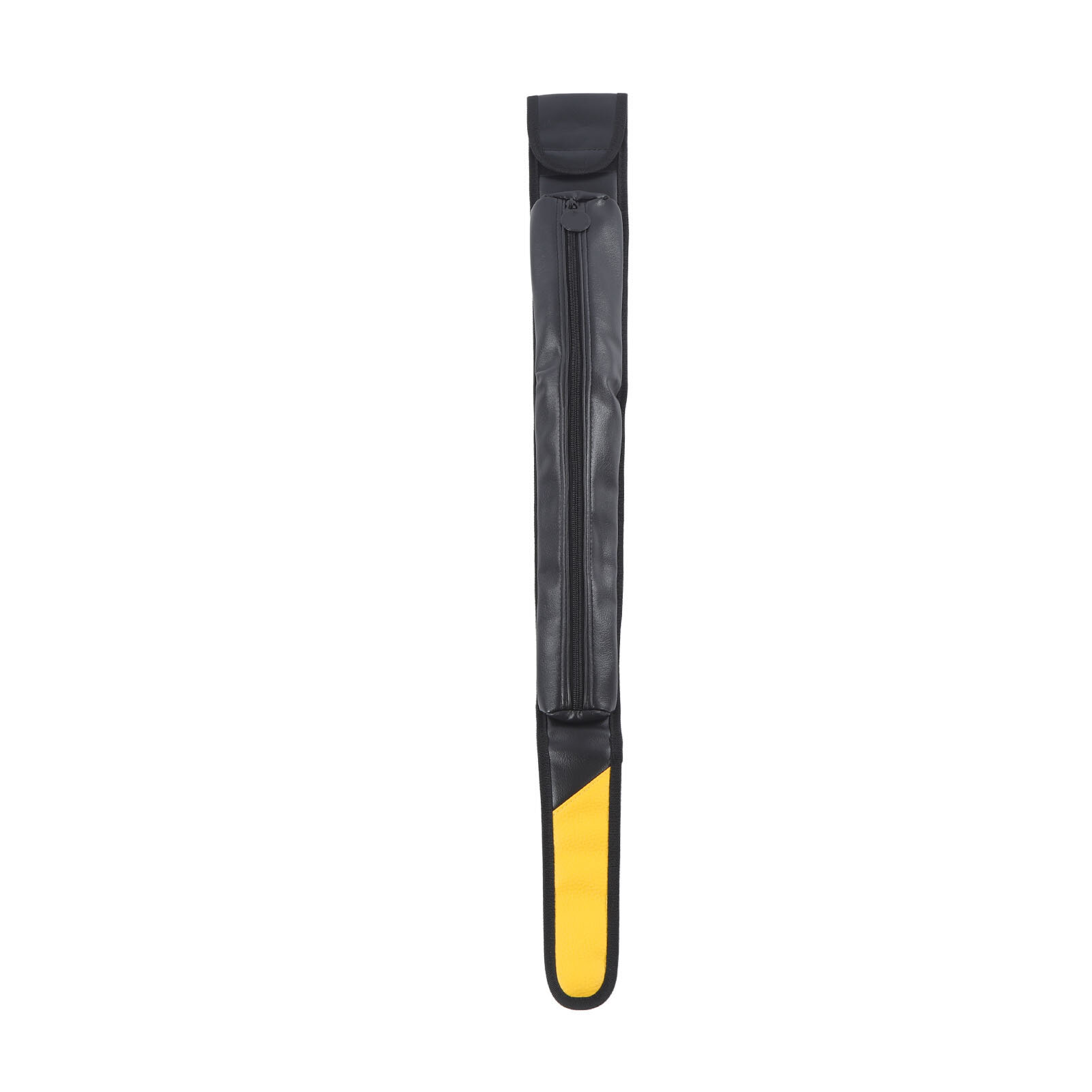 PU Pool Cue Bag Black Compact Waterproof Colorfast Pool Cue Stick Carrying Case for 1/2 Billiard Cue Stick