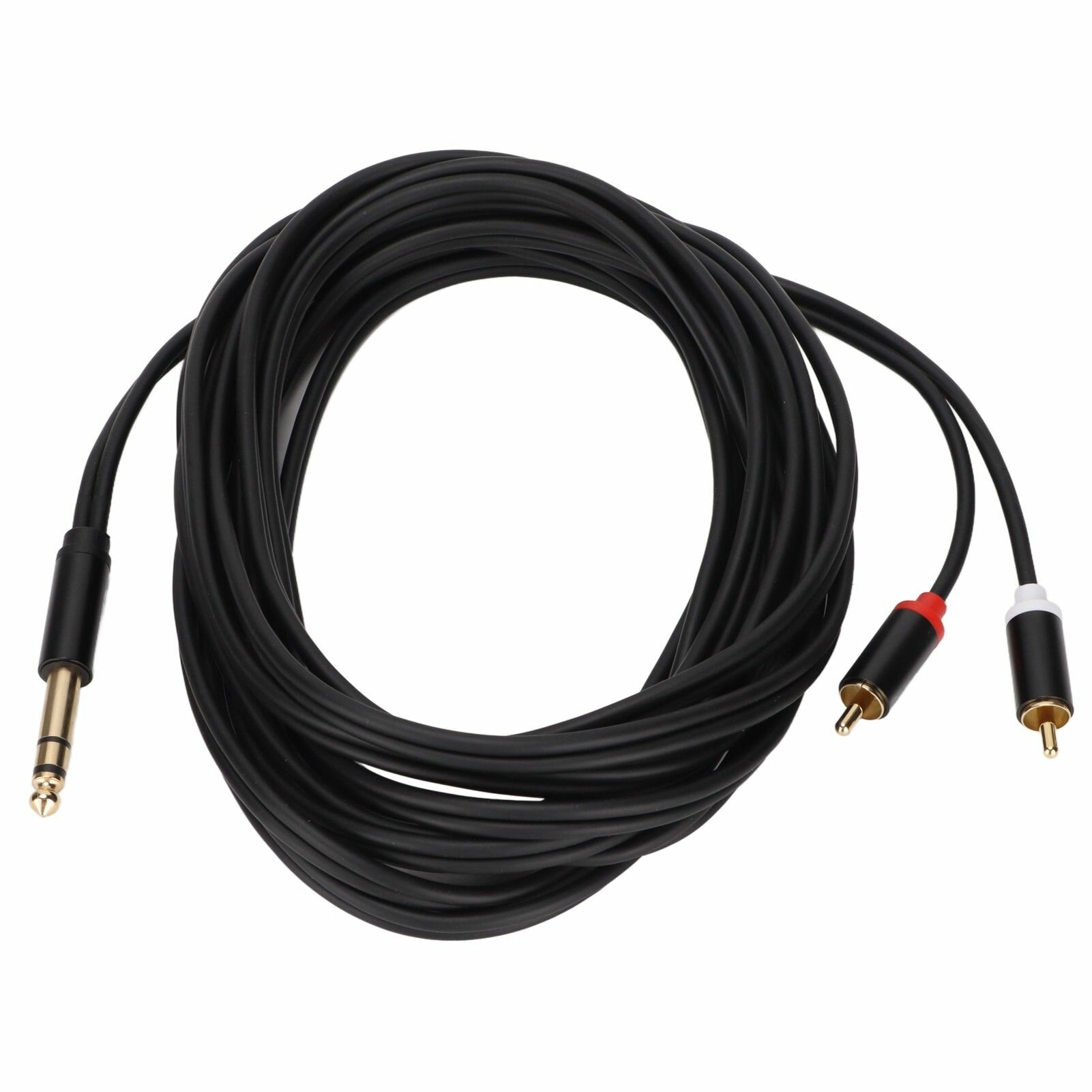 Кабель-адаптер 1/4" (6.35 мм) Jack - 2xRCA, 5 метров, стерео