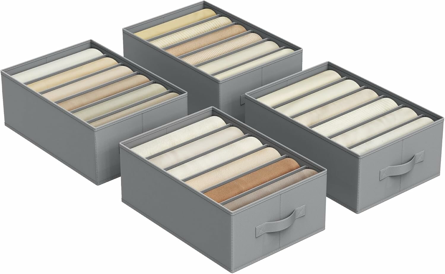 Набор из 4 органайзеров для шкафа SONGMICS 42 x 30 x 17 см, цвет серый -RUS009G04