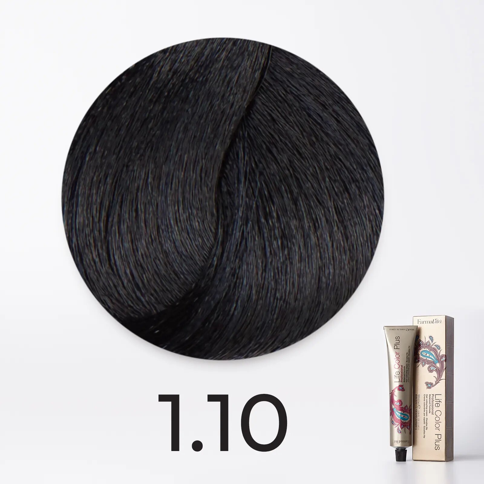 FarmaVita Краситель для волос Life Color Plus 1.10 Иссине черный, 100 мл