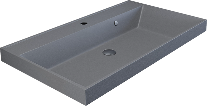 Мебельная раковина Uperwood Classic Quartz 291030007 80 см, матовая серая, бетон