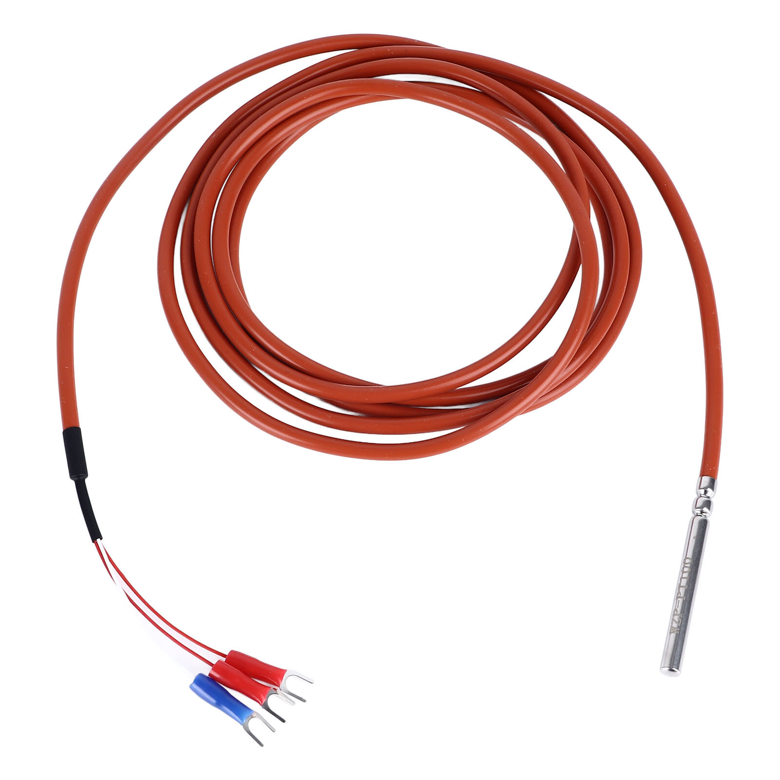 Датчик температуры, 2 м, нержавеющая сталь, водонепроницаемый, накатанный, PT100 ‑50‑350 ℃, терморезисторный датчик температуры