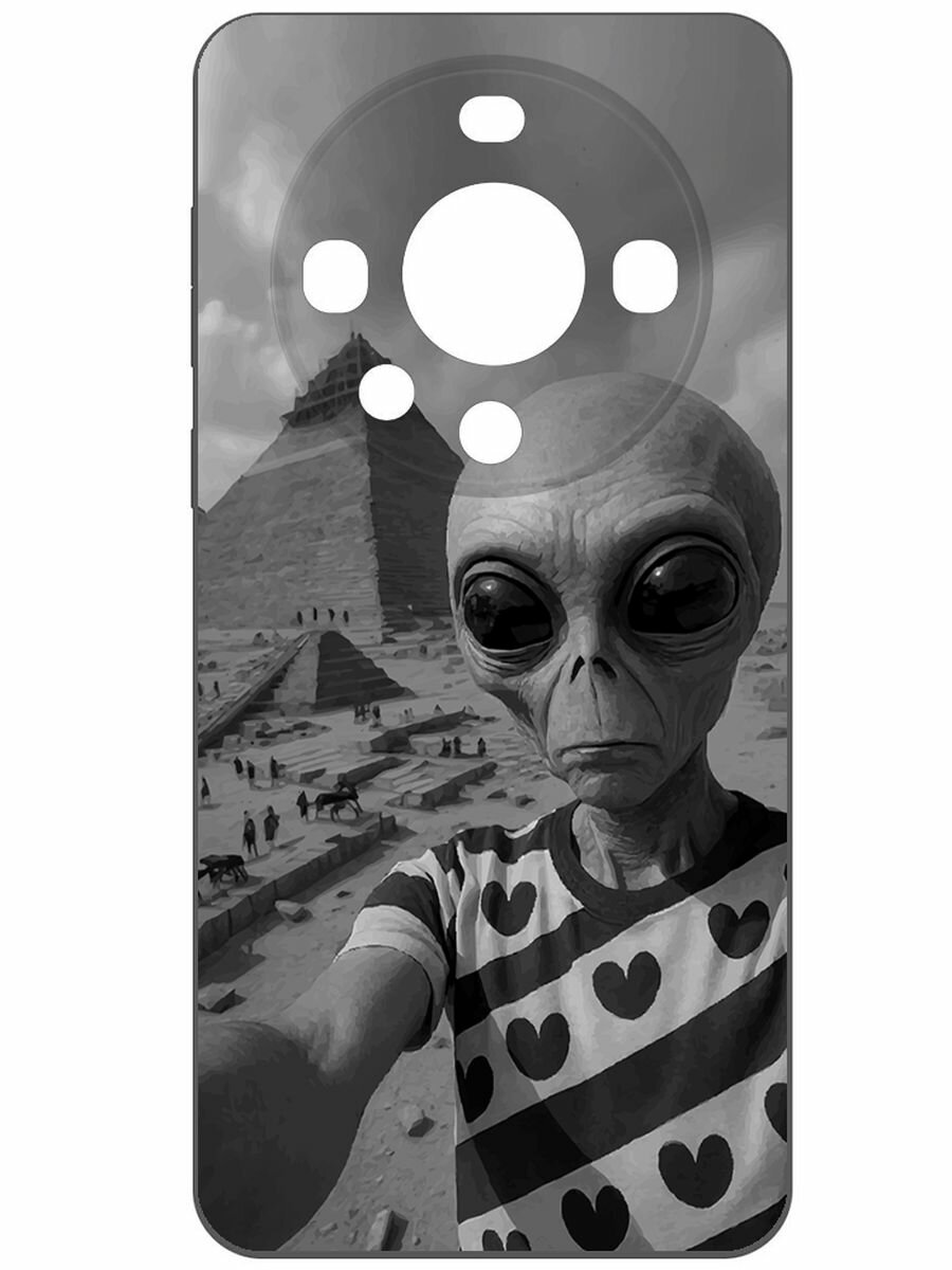 Чехол-накладка Krutoff Soft Case Турист для Huawei Mate 60 черный