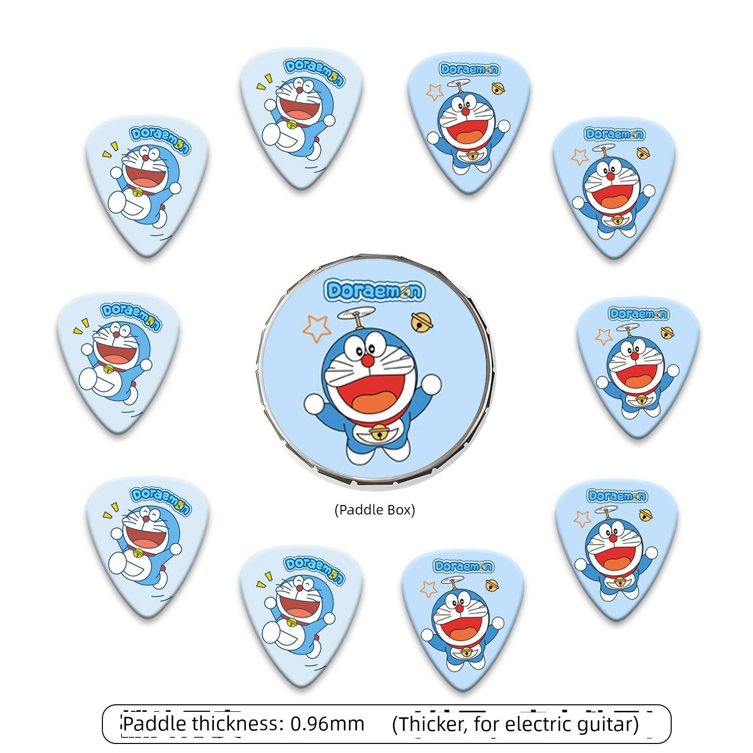 Коробка для медиаторов в виде мультяшного персонажа для фолк-гитары, акустической гитары и электрогитары, милый