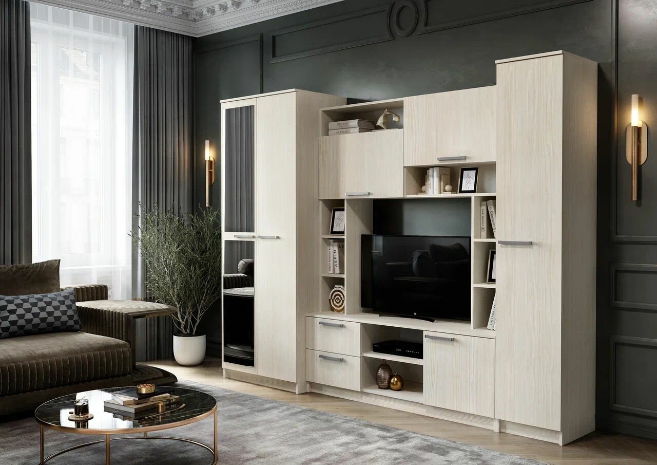 Гостиная Флора (Сандал светлый, Сандал светлый)