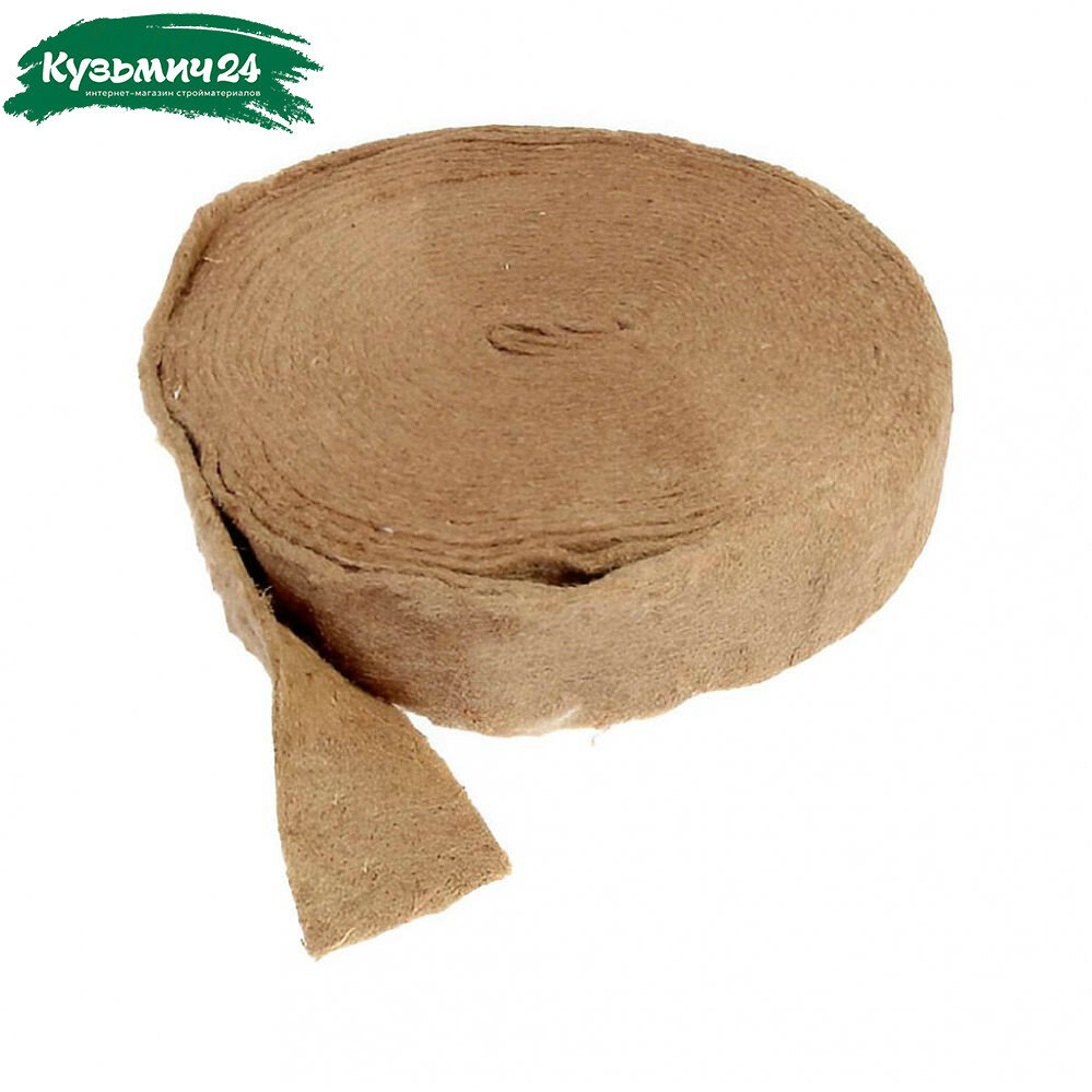 Пакля Евролён строительная, рулонная 0.2х50 м, для стен и полов, 1 шт.