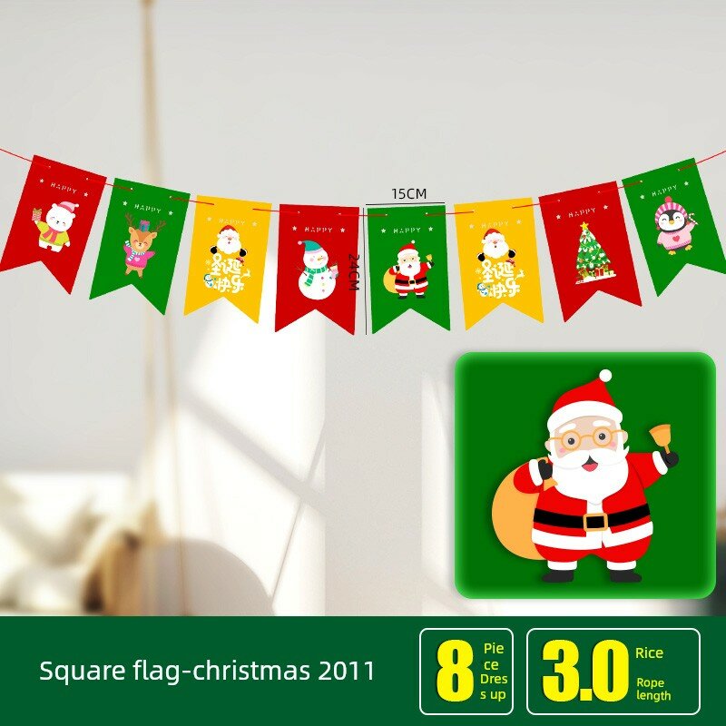 Новогодние подвесные украшения из нетканого материала, гирлянды для детского сада, креативные композиции, декор для