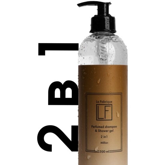 Гель для душа - Шампунь 2 в 1 LA Fabrique Дубовый мох, фиалка и бергамот, 500 мл