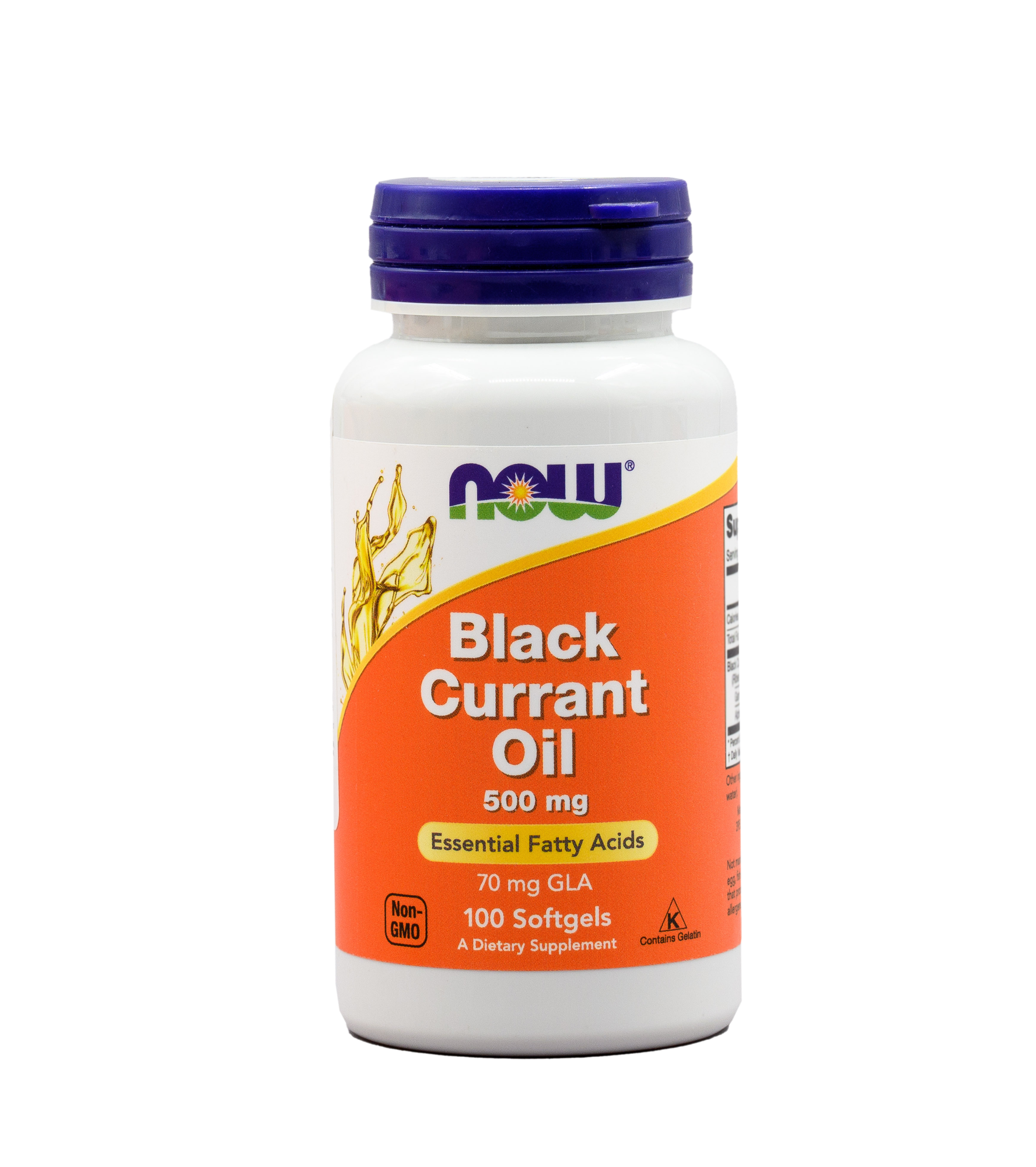 Масло черной смородины Now Black Currant Oil, в капсулах, 500мг, 100шт