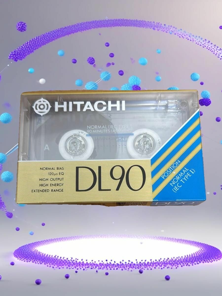 Аудиокассета Hitachi DL90 TYPE I 1992-1993г(1 шт. 90 мин,)
