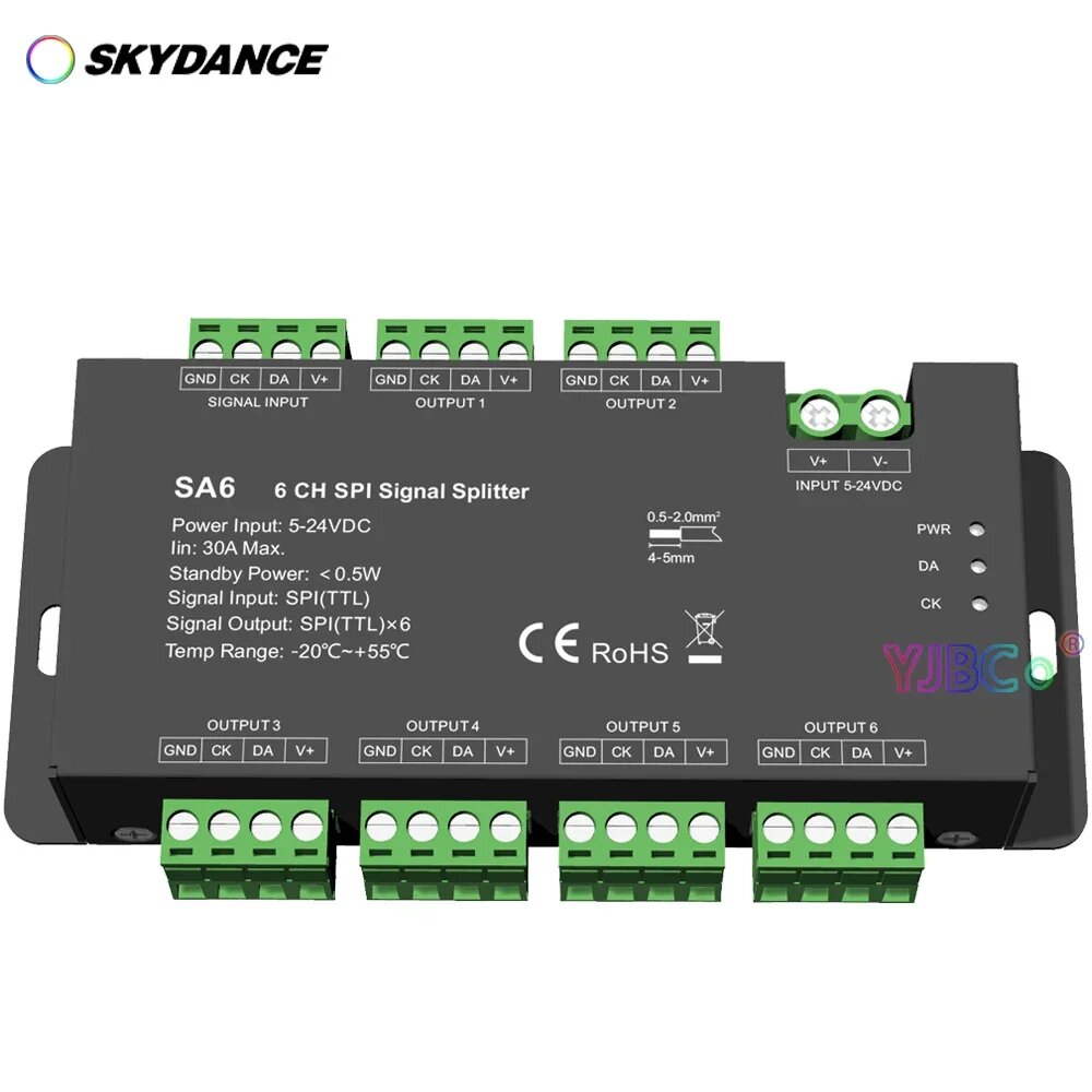 RGB контроллер YJBCo SA6 6-канальный