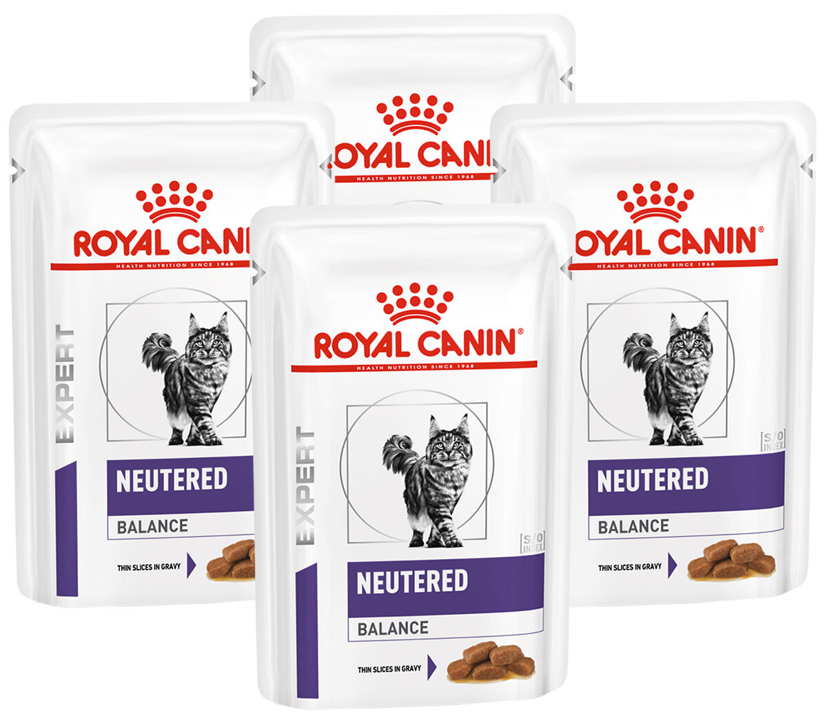 Корм влажный Royal Canin Neutered Balance диетический, для кастрированных котов и стерилизованных кошек, до 7 лет, в соусе, 85 г х 4 шт