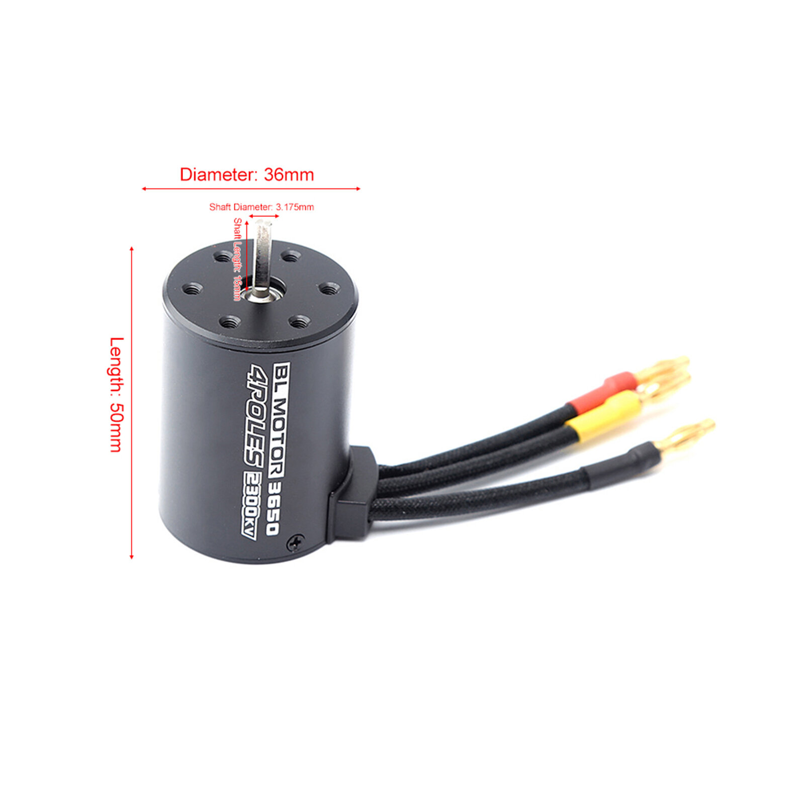 Бесщеточный мотор 3650 2300KV с ESC 120A и программной картой для 1:8/1:10 радиоуправляемых машин и лодок