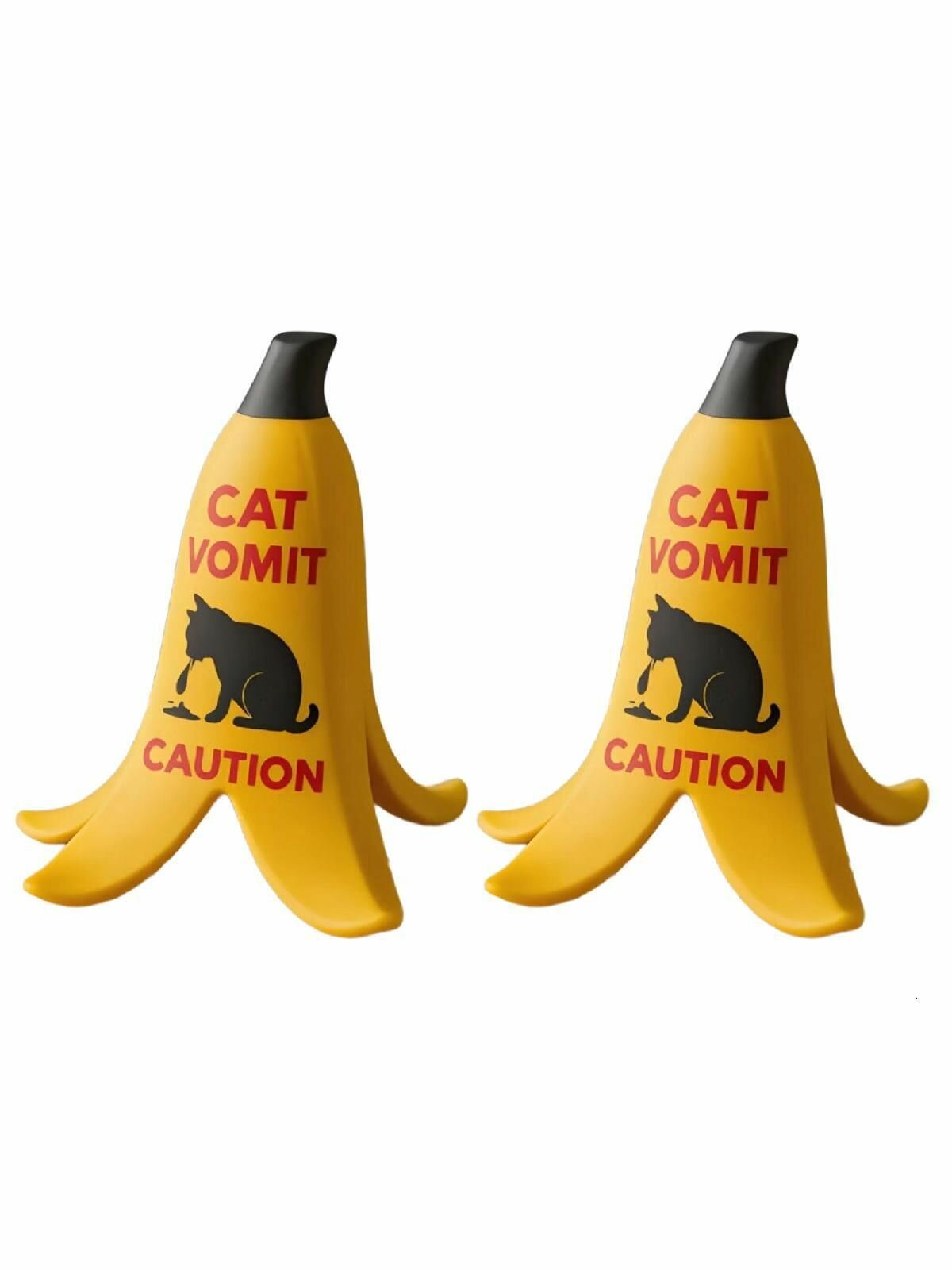 Статуэтка,2 предупреждающих знака о рвоте в форме банановой кожуры -упаковка из 2 штук