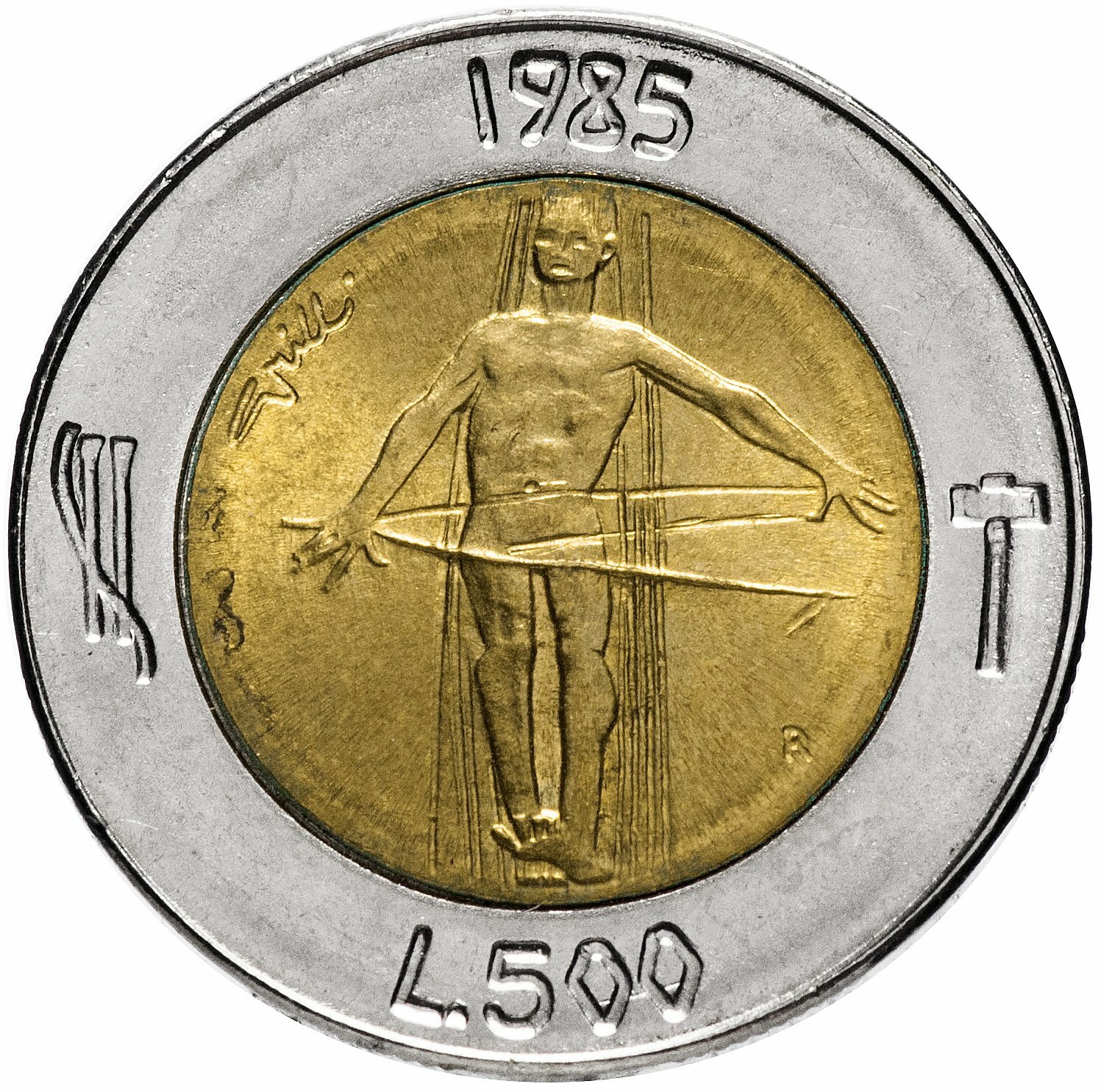 Сан-Марино 500 лир 1985 "Борьба с наркотиками", Биметалл, в сохранности XF-AU