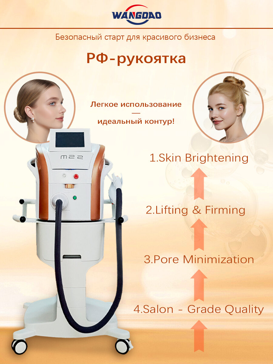 Косметологический аппарат M22 для фотоомоложения и RF-лифтинга: удаление пигментации, сужение пор и стимуляция коллагена