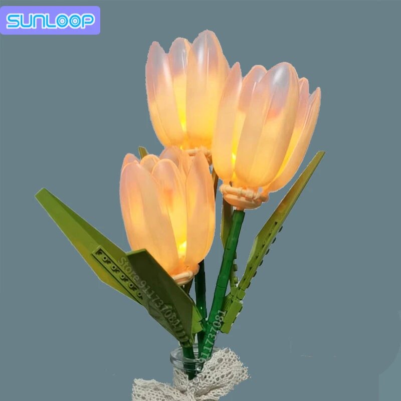 Светящиеся тюльпаны SUNLOOP, Цвет: 3PCS Lighted