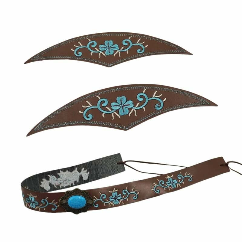 Аксессуары для мужских шляп, декоративный пояс шляпы с вышитым цветком-02