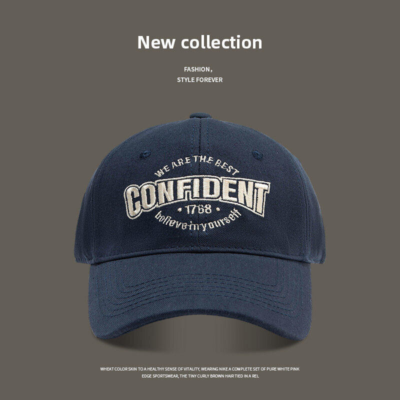 Весенне-летняя модная фуражка, американская ретро уличная модная брендовая шляпа, мужская бейсболка с широкими полями и индивидуальной вышивкой, женская бейсболка