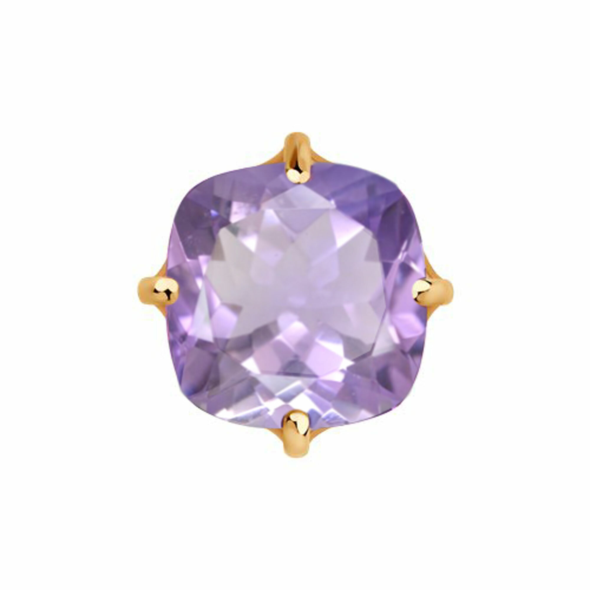 Подвеска, красное золото, 585 проба, аметист