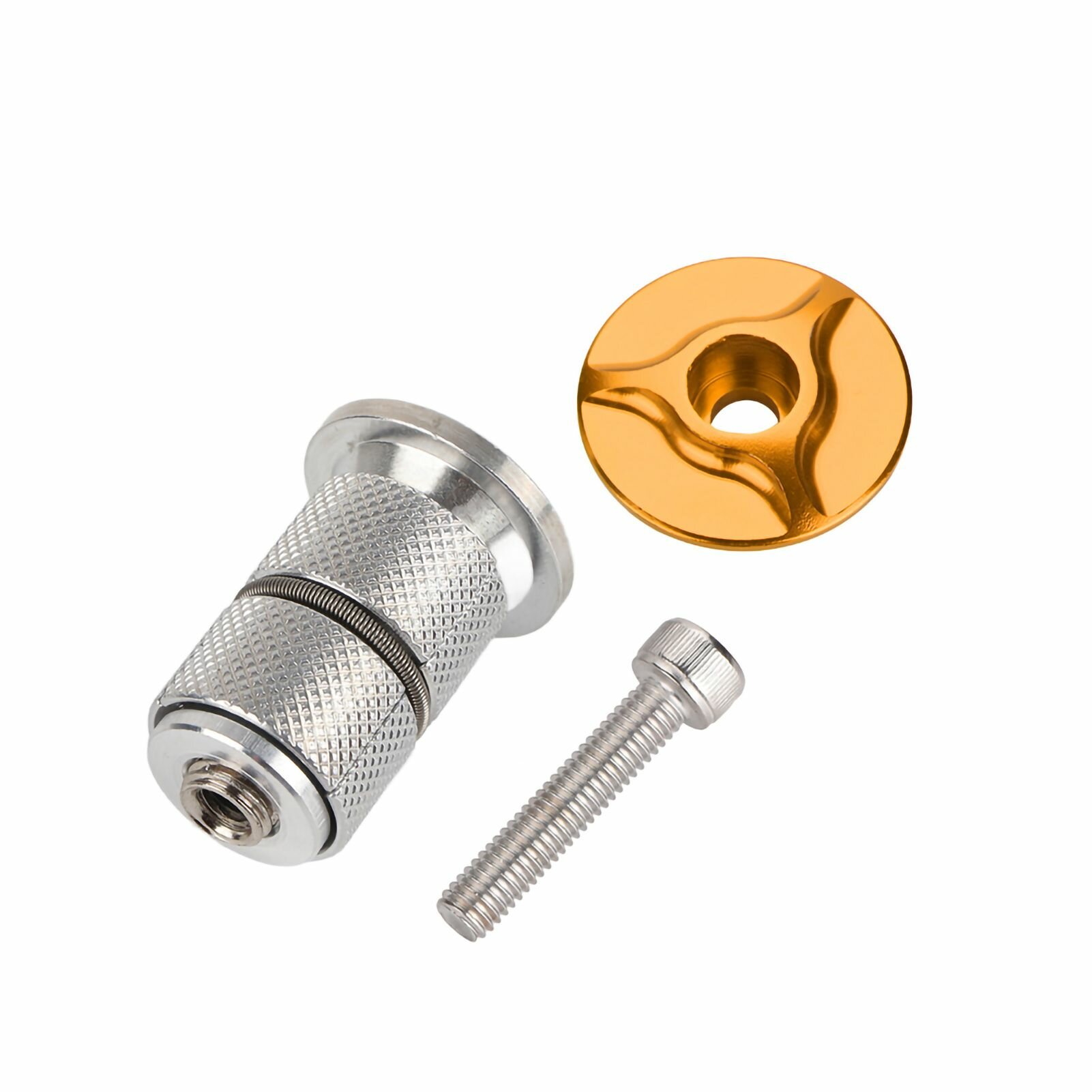 Золотой 1/1,25 дюйма, алюминиевый сплав, вынос велосипедной вилки, верхняя крышка, расширительная пробка, совместимая с большинством велосипедных рам, для легкой установки