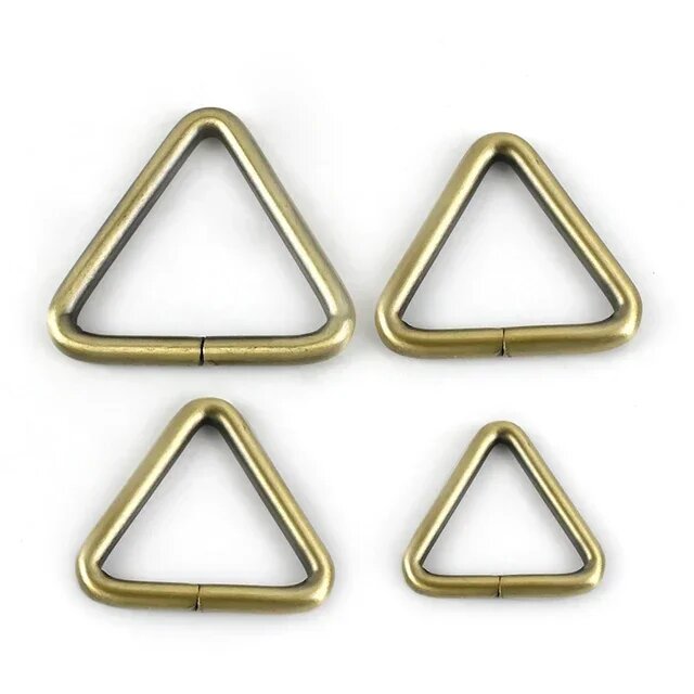 Треугольные пряжки металлические, Brass, 20 мм, 5 шт.