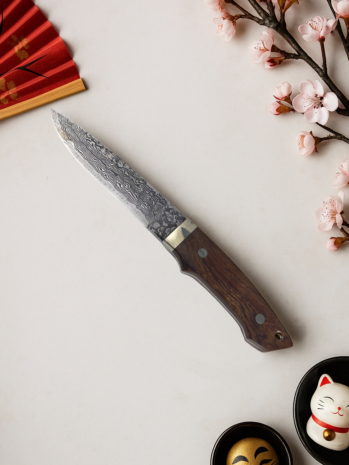 Нож туристический Hiroo Itou Охотник "Hunter-1" с фиксированным клинком, длина лезвия 130 мм, заточка #12000, Япония