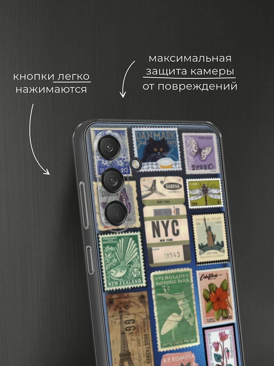 Силиконовый чехол на Samsung Galaxy M55 / Самсунг M55 с принтом Марки — фото 1