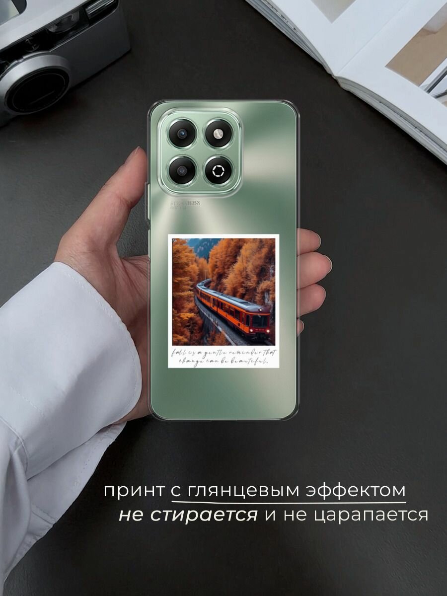 Силиконовый чехол на Honor X6b / Хонор X6b с принтом Дорога в осень — фото 1