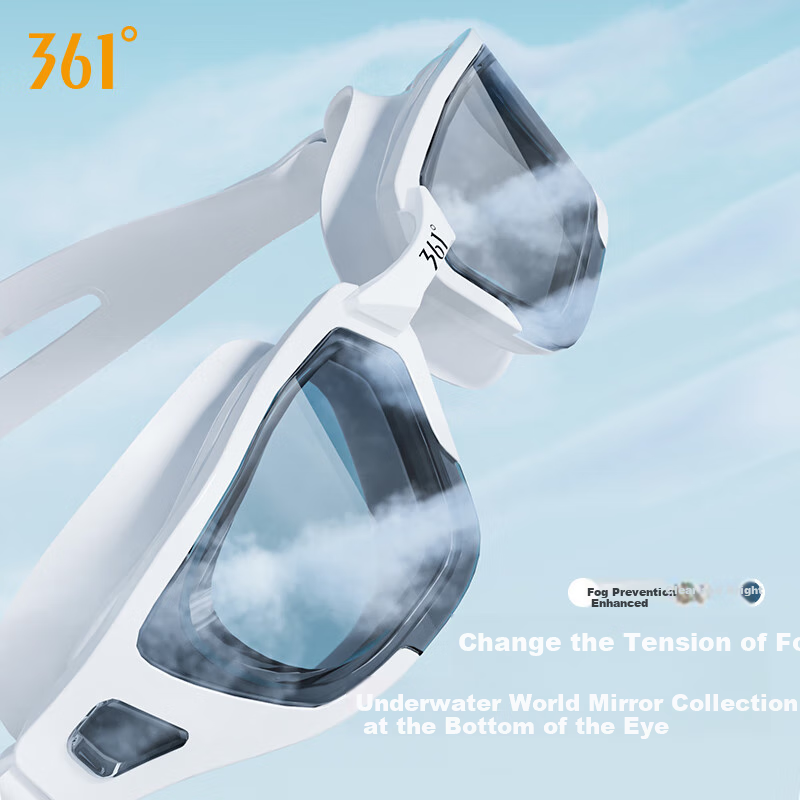 361° Swimming Goggles Waterproof Anti-fog Men Women HD Swim Goggles Professional Training Mid-frame Swimming Glasses Diving Equipment Black