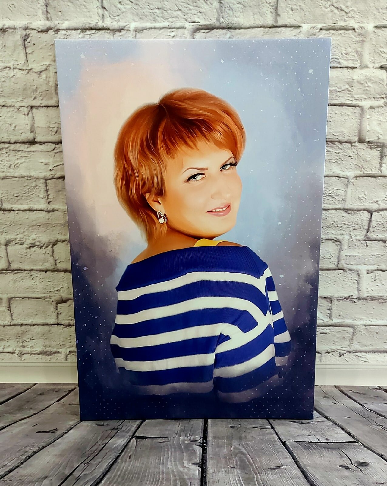 Портрет по фото на холсте