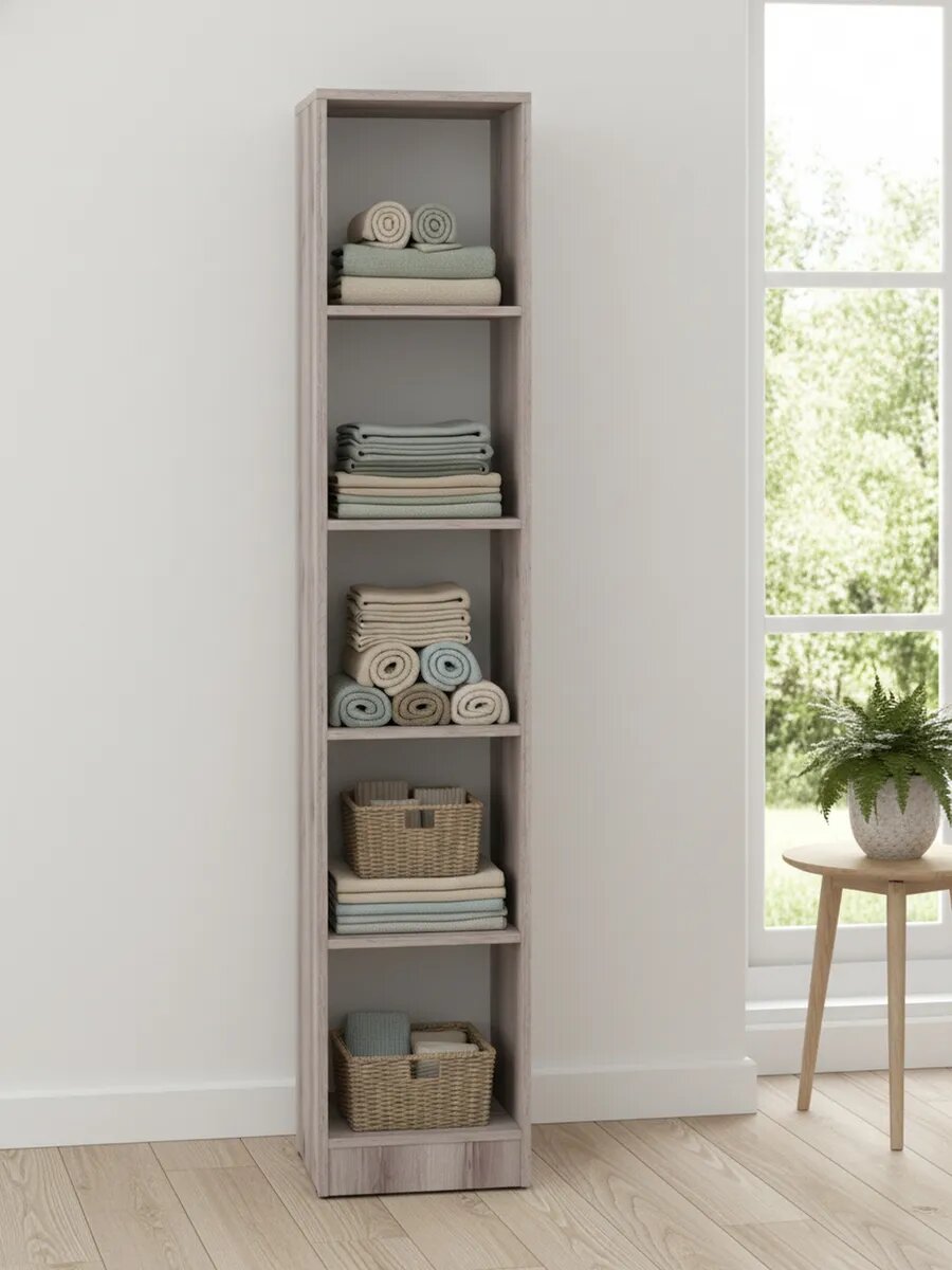 Шкаф пенал FRESTER распашной с полками для одежды в спальню, от производителя