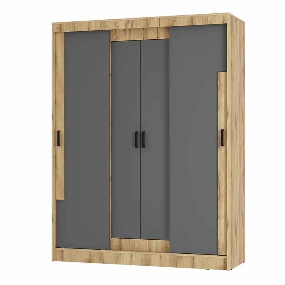 Шкаф-купе "Смарт" ШКК-06 Крафт/графит (BTS)