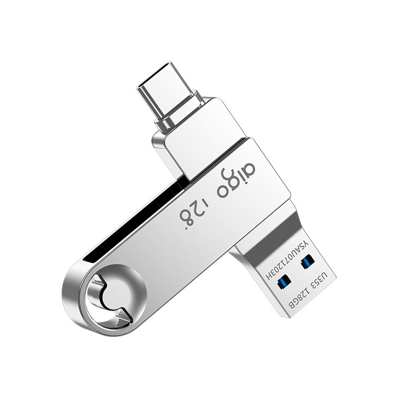 USB-флешка AIGO высокоскоростная, silver, 512G, для смартфона и компьютера