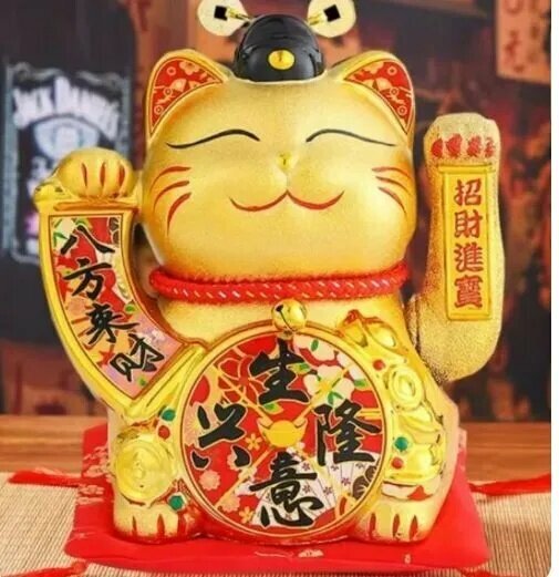 Декоративная фигурка-статуэтка Lucky Cat . Манеки-неко. Манэки-нэко. Денежный кот. Кот удачи.