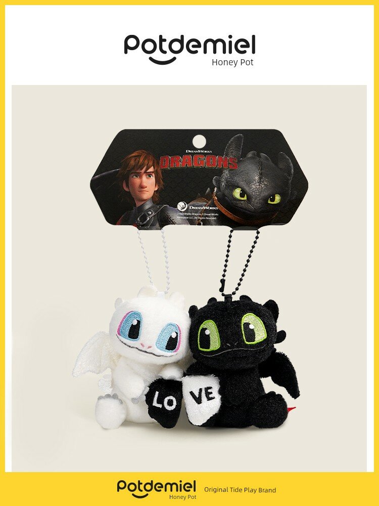 Магнитный брелок с Луной и Беззубиком, аксессуар для фанатов драконов