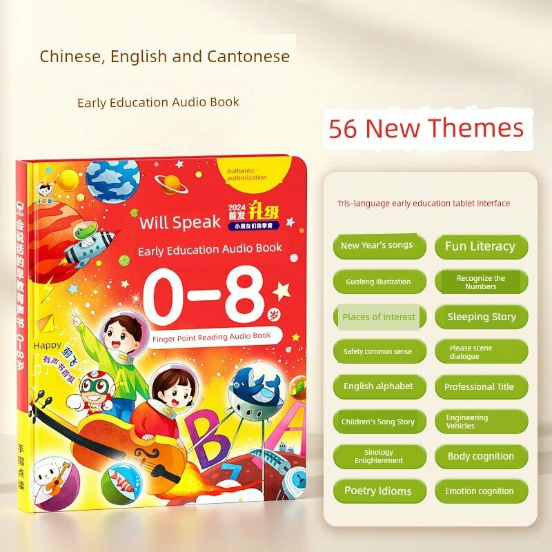 5-е поколение интерактивной книги для детей 0-8 лет с 55 темами
