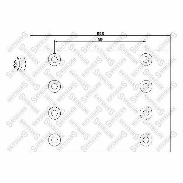Комплект тормозных башмаков, барабанные тормоза, STELLOX 85-01037-SX (1 шт.)