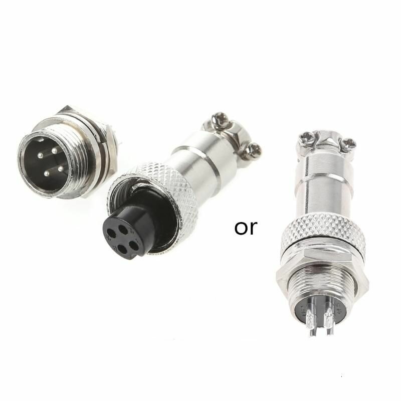 Разъём авиационный GX12 2-6 pin, 4P