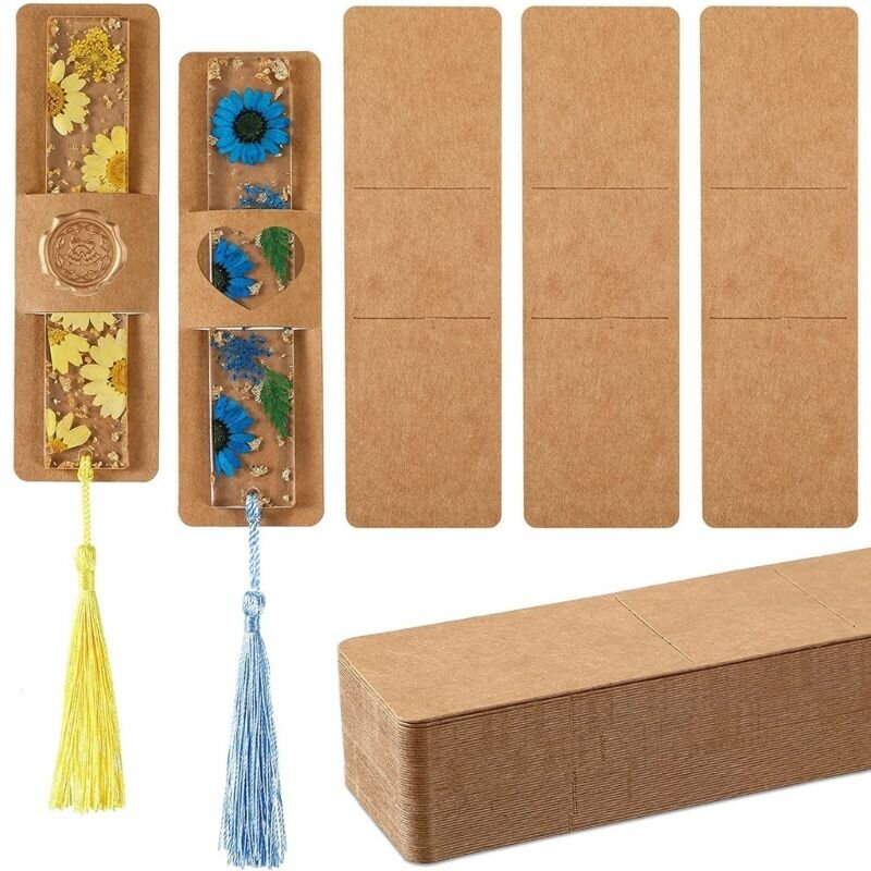 30 штук картонной упаковки ручной работы из эпоксидной крафт-бумаги для закладок