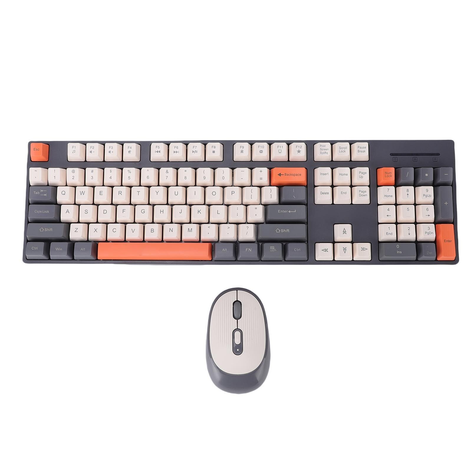 Wireless Keyboard and Mouse Combo 2.4G Wireless Plug and Play Ergonomic Keyboard and Mouse Set for Computer Type 2